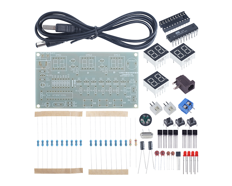 Diy Kit 6bit Red Led Electronic Alarm Clock From Icstation On Tindie